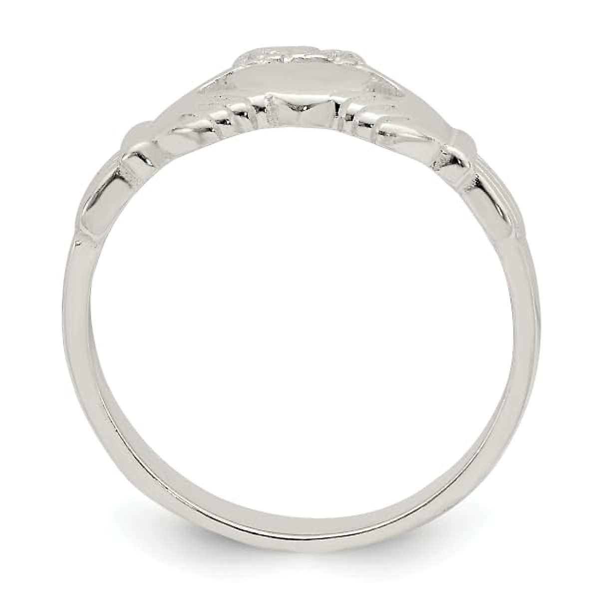 925 Sterling Silver Irish Heart Love Claddagh Celtic Ring Size 7