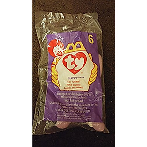 New NIP McDonalds TY Beanie Babies #6 Happy Hippo 1998 ,#G14E6GE4R-GE 4-TEW6W279824