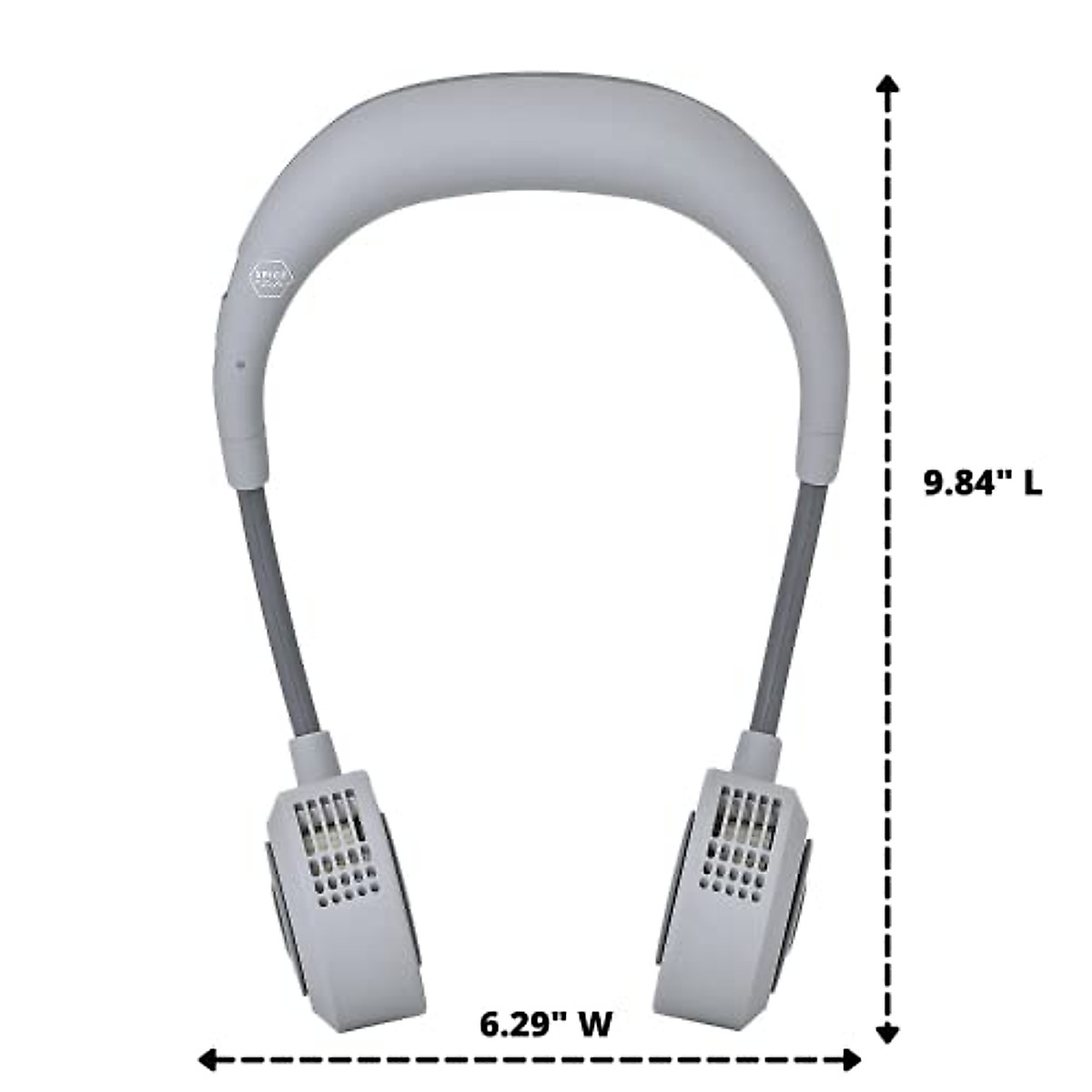 SPICE OF LIFE Bladeless Neck Fan - W Fan Blade Free 2.1, Navy - USB Rechargeable Battery, 2 to 5 Hour Life, Flexible Arms, 5 Speed Settings, Stimulating Breeze Helps Prevent Sleepiness While Driving