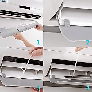 Cuteam Wind Deflector, Universal Home Office Retractable Air Conditioner Wind Shield Baffle Deflector White One Size