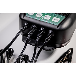 Battery Tender WaveCharge 12 AMP - 4 Bank Multibank Charger - 3 AMPs Per Bank - Selectable 12V / 6V - Smart and Switchable Multi Battery Charger and Maintainer - 022-1004-DL-WH
