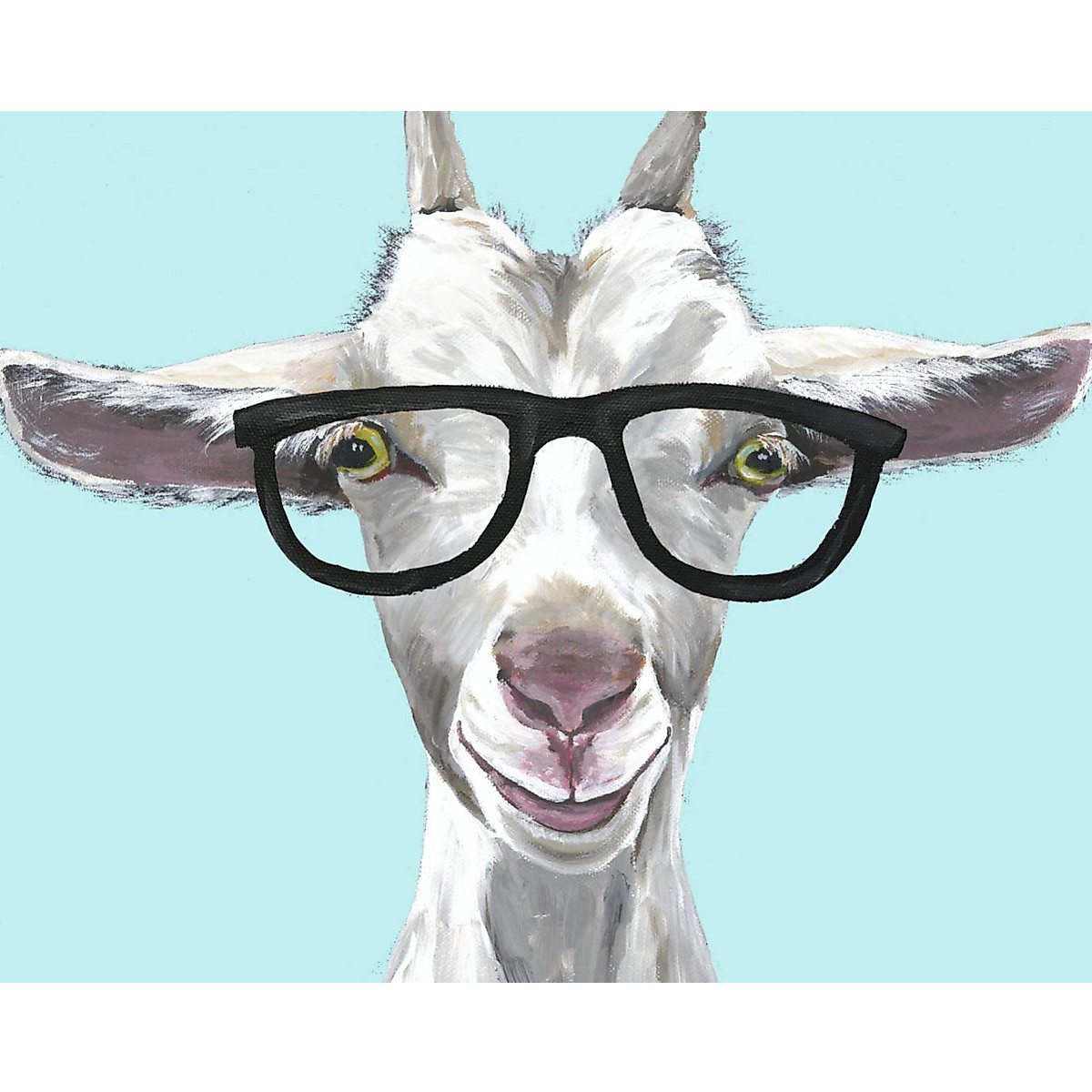 Goat Art Print - Goat Decor - Goat with Glasses Art - Gifts for Goat Lovers - Cute Goat Print - Goat Gifts - Goat Wall Art - Goat Art from Lee Keller, Hippie Hound Studios