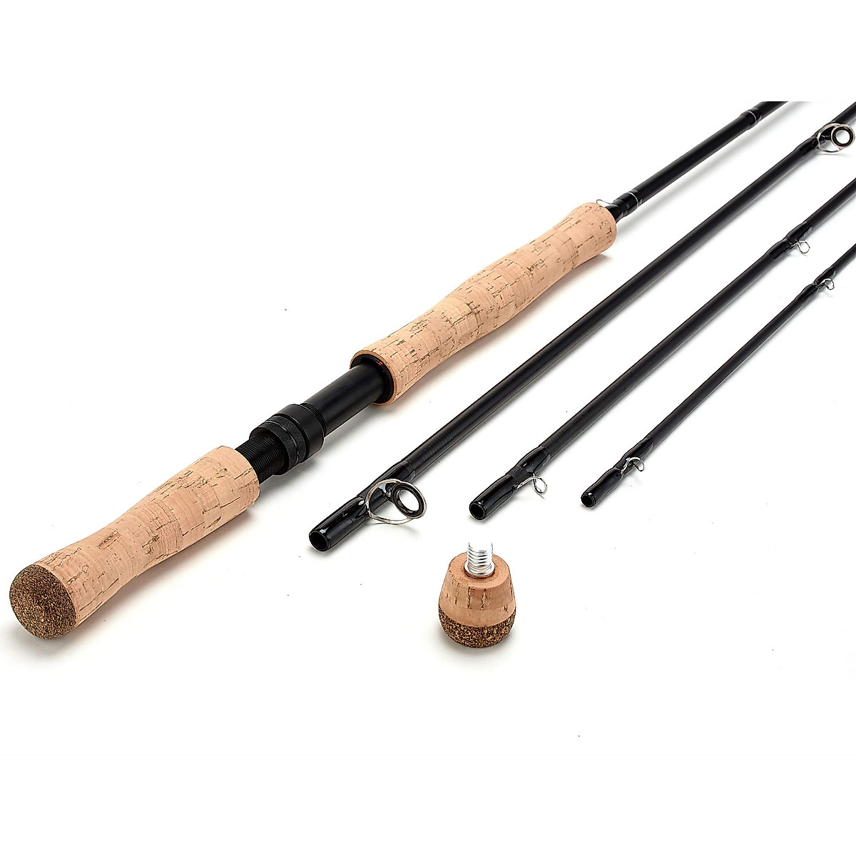 10 feet 9 inches Carbon Fiber Switch 7wt 8wt Fly Fishing Rod 4 Pieces Sections Extra Handle Freshwater Fishing Trout Lake Cork Handles