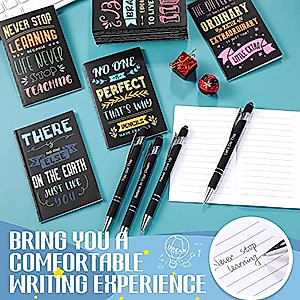 48Pcs Inspirational Notepad Pen Set Inspirational Gifts Notebook Bulk Mini Motivational Journal Notebook Christian Bible Verse Ballpoint Pen Quotes Pen Pocket Notepad for Christmas (Inspirational)