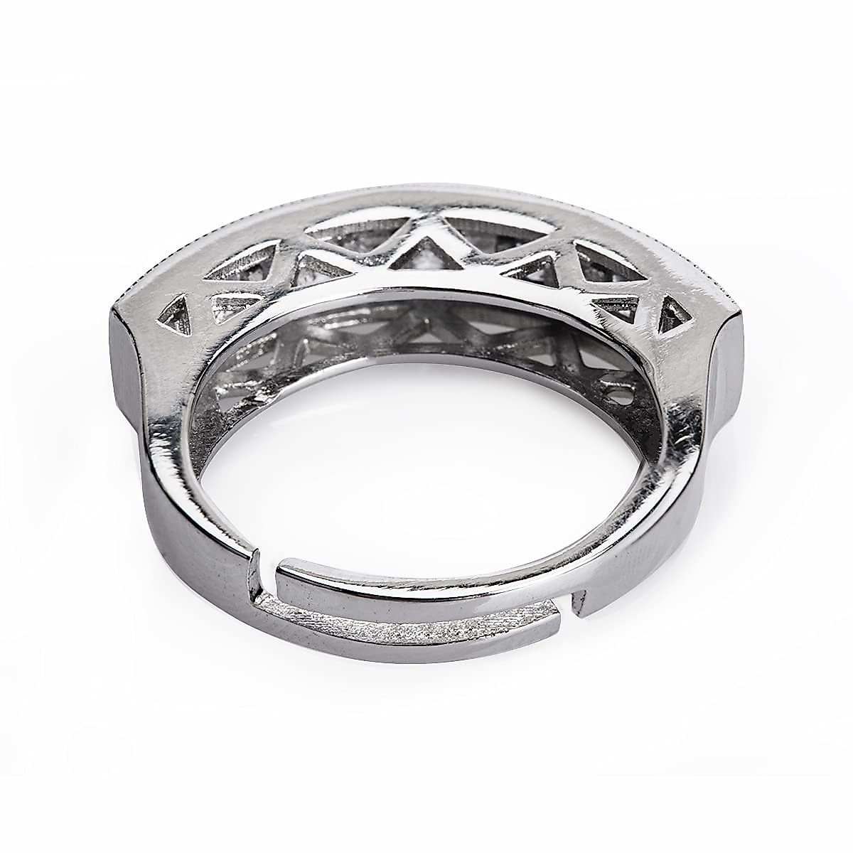 Mozume Cubic Zirconia Engagement Ring Eternity CZ Wedding Anniversary Band For Women Size 7