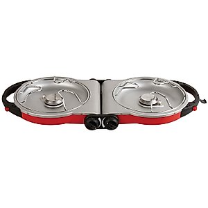 Coleman Fold N Go 2-Burner Propane Camping Stove, Portable Folding Camp Stove with Push-Button Instant Ignition, 2 Adjustable Burners with Pressure Control and 20,000 BTUs of Power