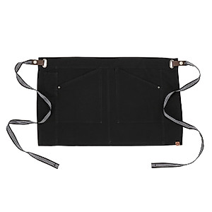 Chef Works Unisex Berkeley Half Bistro Apron, Jet Black, One Size
