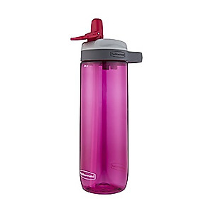 Rubbermaid Leak-Proof Sip Water Bottle, 24 oz, Tart Pink