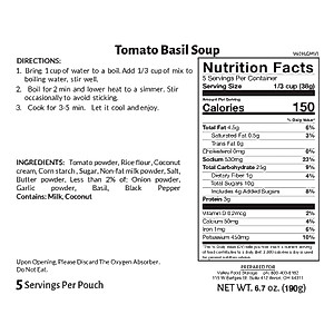 Valley Food Storage Taste of Home: Tomato Basil Soup + Mac and Cheese | Premium Emergency Food Supply | Non-GMO Survival Food 25 Year Shelf Life | Camping Food, Backpacking Meals, Prepper Supplies