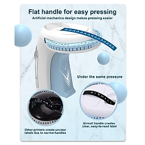 Embossing Label Maker,Omega S Vintage Embossed Label Maker Machine, Old School Label Printer, Protable Handheld Retro Embosser Labeler with 6 Rolls 3D Embossing Label for Home School Kitchen and DIY