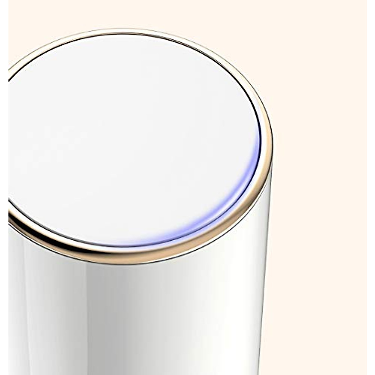 Diandian Indoor Trash Cans Home Zone Stainless Steel Kitchen Trash Can with Round Design and Step Pedal,Removable Plastic Trash Bin Liner Garbage Cans for Kitchen Office Outdoor(White 2.3gallon)