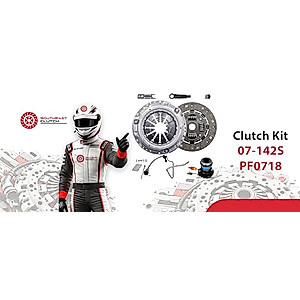 Clutch With Slave And Pre-Bled Clutch Master Cylinder and Line Assembly Kit compatible with B2300 B2500 B3000 Ranger Base Lx Lxt Limited Crew Ds Se Sx Troy 1995-2011 2.3L L4 2.5L L4 3.0L V6 (07-142S)