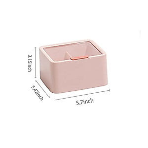 DOYIFUN 2 Slot Cotton Swab Ball Dispenser for Cotton Ball, Cotton Swab, Cotton Round Pads, Floss, Bathroom Organization and Storage,Vanity Organizers and Storage,Clear