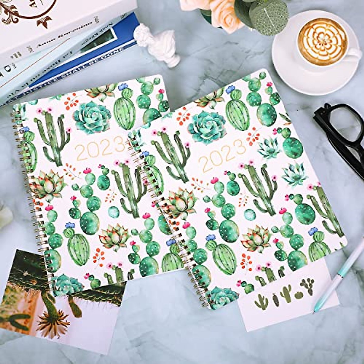 2023 Planner - Planner 2023, 2023 Planner Weekly and Monthly with Printed Tabs, Jan. 2023-Dec. 2023, 8'' × 10'', Monthly Printed Tabs, Twin-Wire Binding, Perfect for Home Office Using