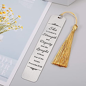 Stocking Stuffers for Teens Daughter Teenager Gifts for Girls Gift from Mother Bible Verse Bookmark with Tassel Inspirational Book Lover Gifts for Women Birthday Christmas Gifts for Friends Bestie