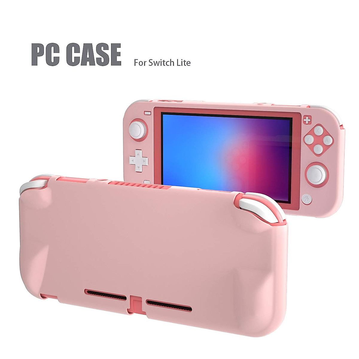 Comfort Grip Case for Nintendo Switch lite, Switch lite Pink Protective Case for Girls