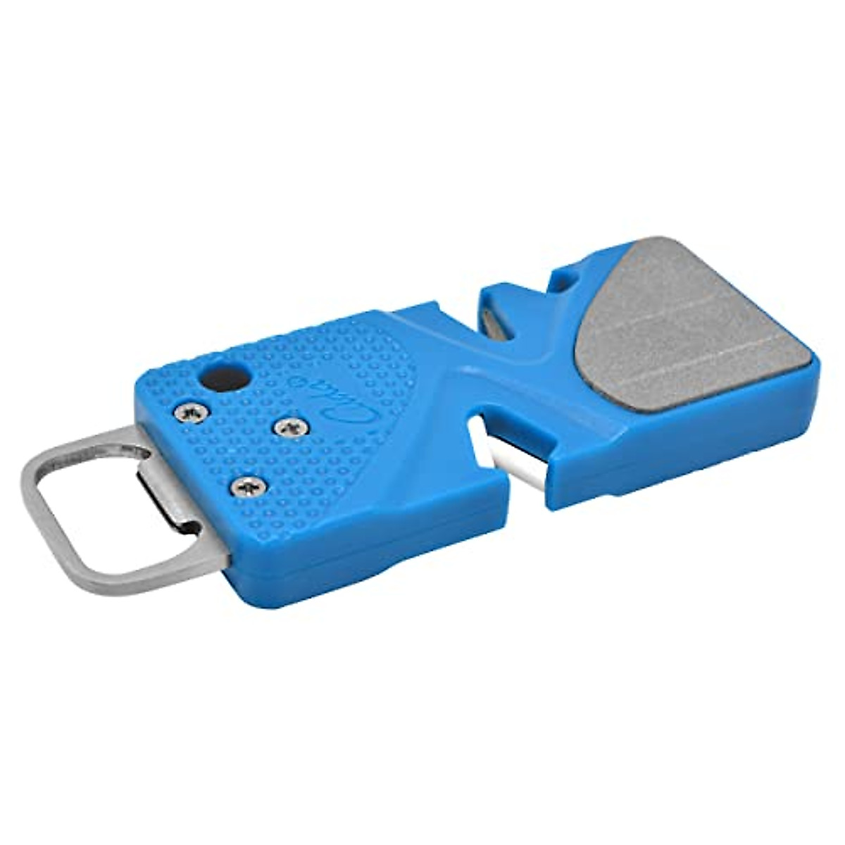 CUDA Diamond Pocket Sharpener #23062 | Compact Portable Sharpener with Integrated Line Cutter, Bottle Opener, & Hook Sharpening Grooves