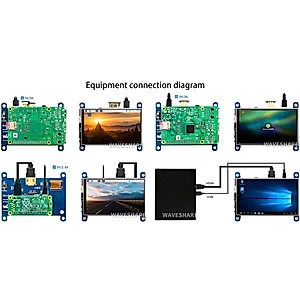 waveshare 4 inch HDMI LCD IPS Display 800x480 Resolution Resistive Touch Screen HDMI Interface for Raspberry Pi 4B/3B+/3B/2B/B+/A+/Zero W,Support Raspbian/Ubuntu/Kali/Retropie