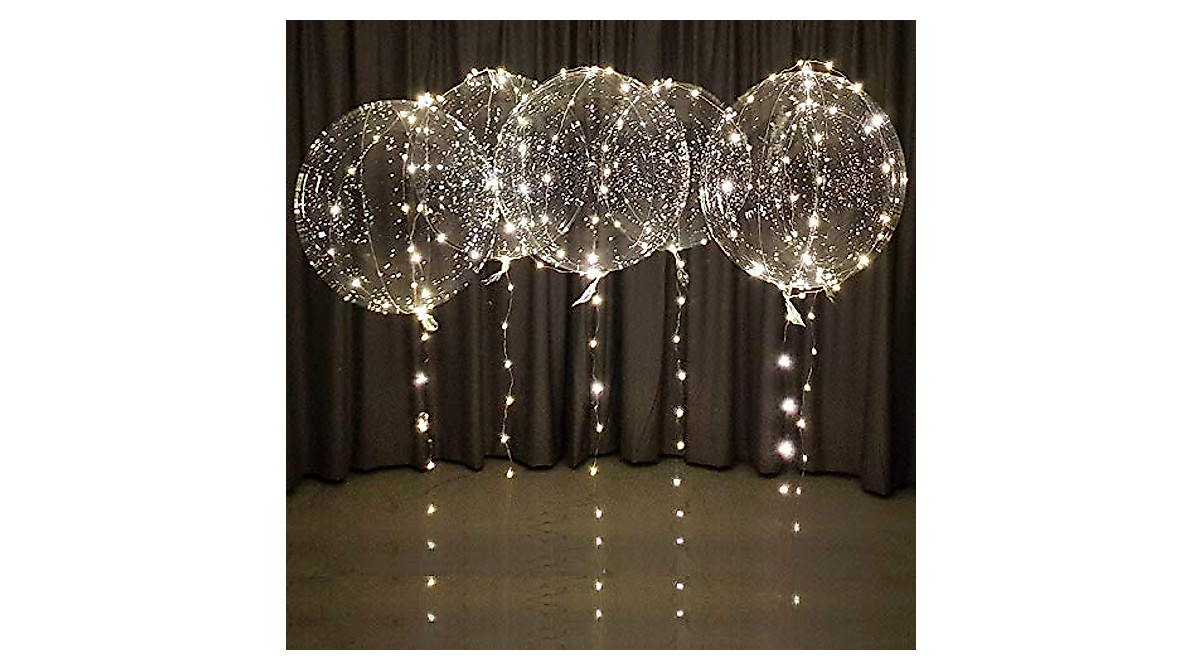 Warm White LED Balloons with Batteries for Parties & Events