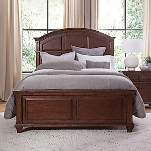 American Woodcrafters Sedona Cherry Finished Wood Arched King Panel Bed
