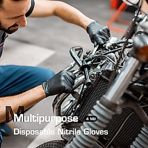 Infimor Nitrile Exam Gloves Latex Free & Powder Free 5 Mil Non-Sterile Disposable Nitrile Gloves for Cooking, Cleaning