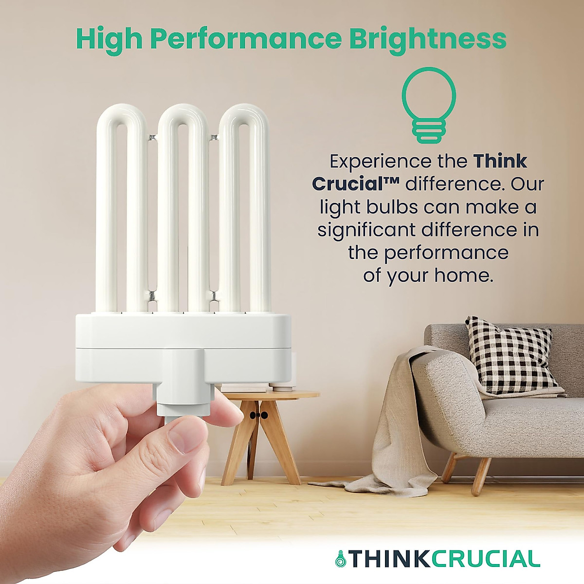 Think Crucial Grow Bulb Compatible with AeroGarden Miracle-GRO B Part # 970904-0200,100340 & Models AeroGarden 3,3SL,3 Elite,6,7,Chef in A Box,Chef in A Box Elite (2 Pack)