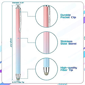 Stylus Pens for Touch Screens, 6 Pack High Sensitivity Capacitive Stylus for iPad iPhone Samsung Galaxy and Tablets, Extra 6 Replacement Tips