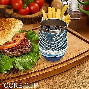 WYUSPGK 304 Stainless Steel Insulated Cup, Winter Pine Plants Print Smooth Rim, Durable & Reusable - Perfect for Office, Home, And Travel