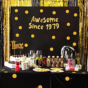 Awesome Since 1979 Gold Glitter Banner - 45th Birthday and Anniversary Party Decorations