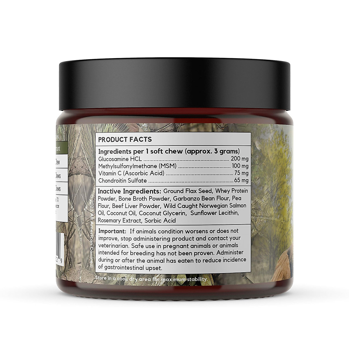 All American Canine Hip & Joint Support Soft Chews for Dog - Supplement Help Reduce Painful Inflammation with Glucosamine & Chondroitin - Reduces Inflammation Joint Flexibility & Joint Mobility - 12oz