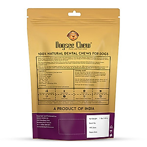 Dogsee Himalayan Yak Cheese Chews with BlackBerry 1lb (Large - 4 Chews) | Rich in Antioxidants | Fight Plaque & Tartar | Long Lasting Dental Dog Chews