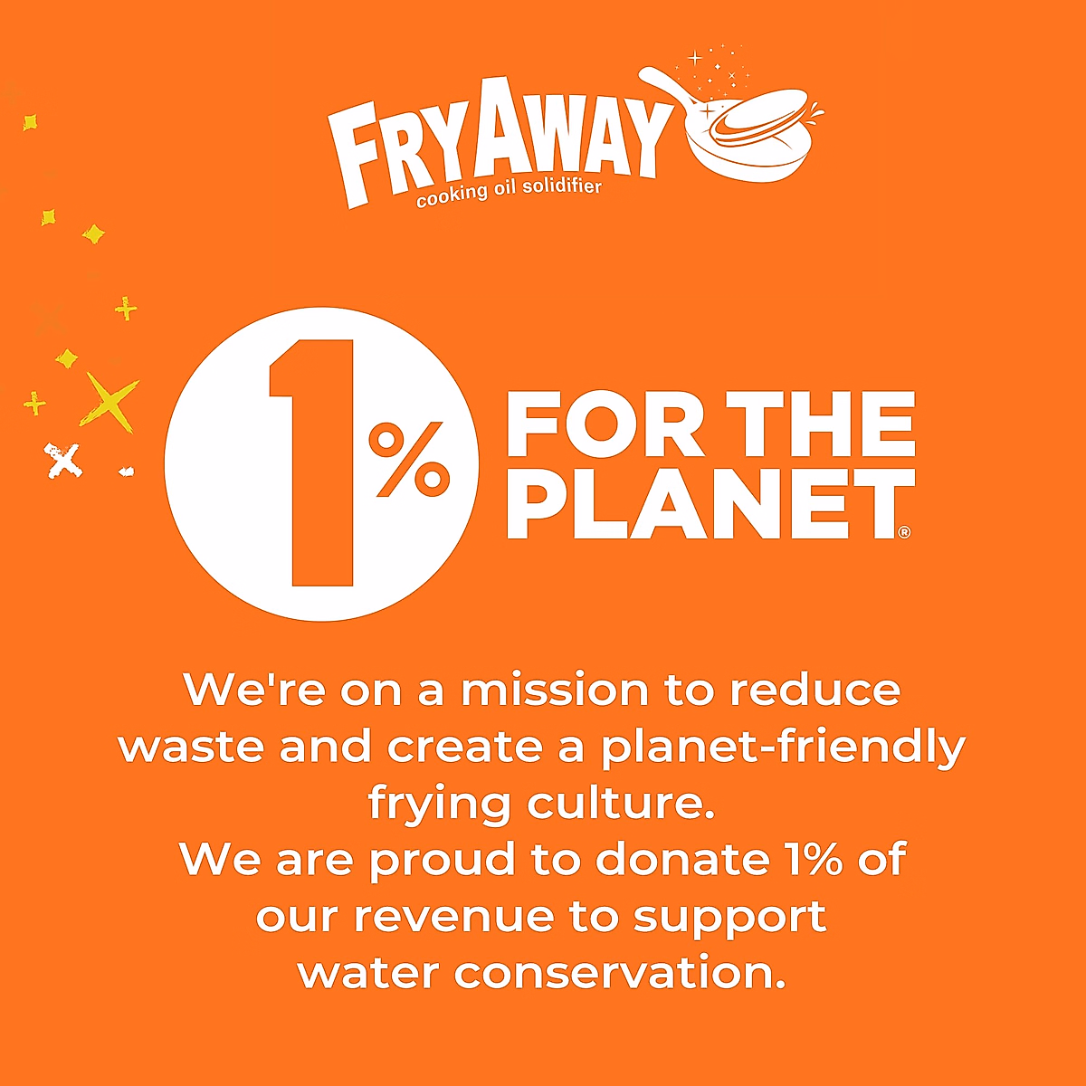 FryAway Pan Fry Waste Cooking Oil Solidifier Powder, 100% Plant-Based Cooking Oil Disposal, 1 Packet per 2 Cups of Oil, (Includes 4 Packets to Solidify 8 Cups / 2 Liters / 0.5 Gallon of Oil Total)