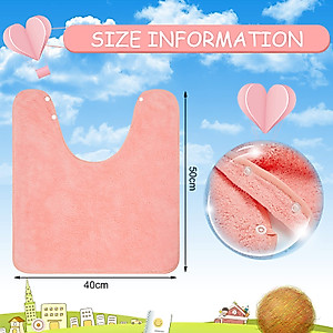 Coume 4 Pieces Baby Towel Bibs Terry Towel Bib Absorbent Thick Towel Bib Soft Bibs Pullover Water Absorbent Bibs with Snap Adjustable for Kid Feeding Drooling Eating Teething