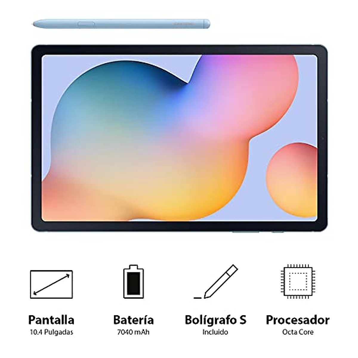 SAMSUNG Galaxy Tab S6 Lite 10.4" 64GB Android Tablet, S Pen Included, Slim Metal Design, AKG Dual Speakers, Long Lasting Battery, US Version, 2020, Angora Blue