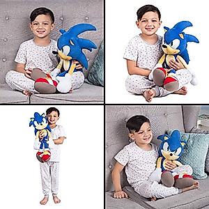 Franco Kids Bedding Super Soft Plush Cuddle Pillow Buddy, One Size, Sonic The Hedgehog