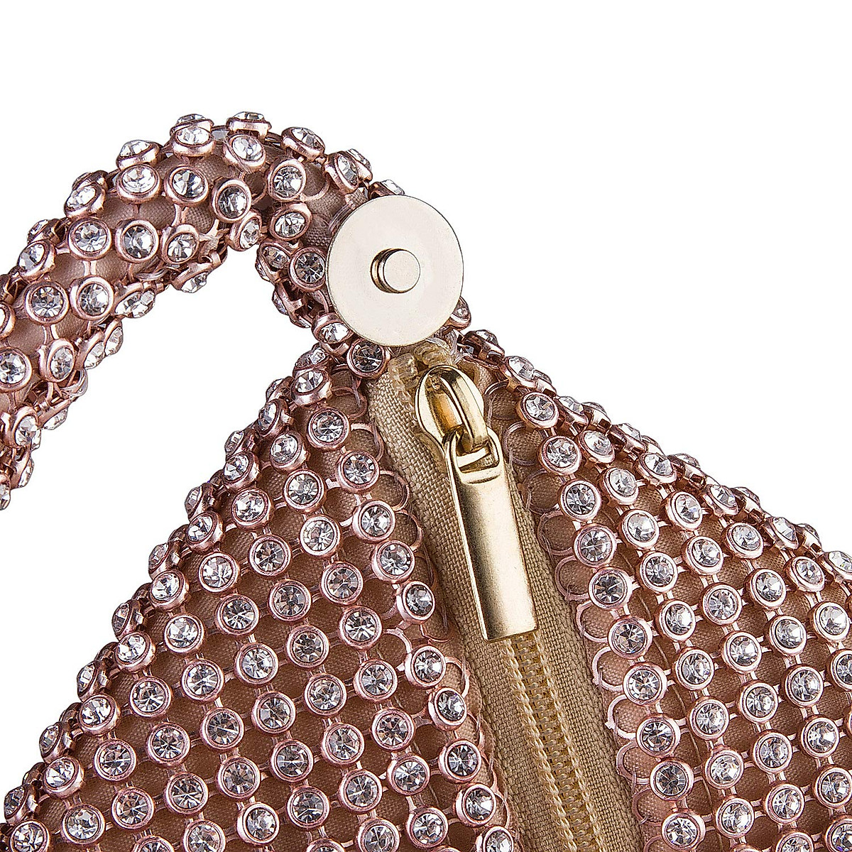 CROWN GUIDE Women's Vintage Evening Bags Clutches Bling Beaded Wedding Party Gowns Formal Prom Purses Handbags With Wristlet Gold