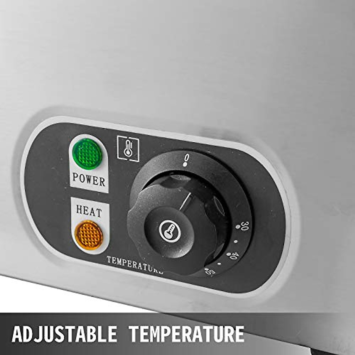 VEVOR 110V 3-Pan Commercial Food Warmer, 1200W Electric Steam Table 15cm/6inch Deep, Professional Stainless Steel Buffet Bain Marie 21 Quart for Catering and Restaurants, Sliver