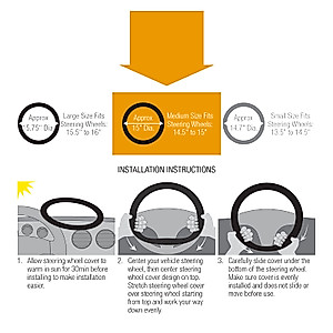 Mossy Oak Steering Wheel Cover by LPI Truck; Heavy Duty 600D Oxford Material with Mossy Oak Break-up Country Camoflauge; Fits All Car, SUV, Mini-Van and Truck with Steering Wheel Size 14.5" to 15"
