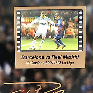 ORIMAMI Signed Ronaldo Poster Photo Desktop Framed Picture 8x6 Inches,with 1x35mm Film Mini Cell Display,Gifts for CR7 Cristiano Ronaldo Fans