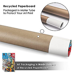 Maybort Poster Print Wall Decor 16"x24" Basquiat for Living Room Art Home Decoration