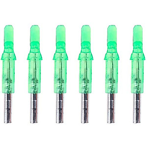 SGerste Lighted Archery LED Arrow Nocks Hunting Internal Arrow Nocks Nocks Tails Fit 6.2mm Arrow Shaft 6pcs