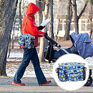 Kisangel Stroller Cartoon Pattern Mummy Infants Owl Holders Storage Attachments Straps Ster Nursery Universal Bag Newborns Diaper Organizer Caddy Baby Nappy Cradle Container Pouch