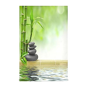 Kigai 1 Pack Zen Basalt Rocks Kitchen Towels Highly Absorbent, Super Soft Dishcloths 18 x 28 Inches Reusable Quick Drying Tea Towels Set for Home,Kitchen Decor