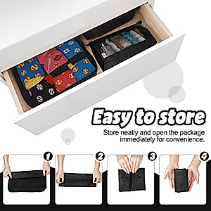 16 Set Packing Cubes Luggage Organizer Bags Travel Suitcases Organizers Luggage Cubes with Toiletry Bag and Shoes Bag (Black, Beige)