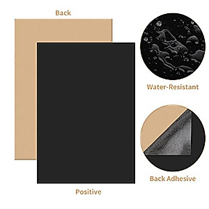 Lusofie 12Sheets Self Adhesive Felt Sheets Sticky Back Felt Fabric for House Adorning for Jewelry Box and Drawer Liner, Art and Craft Making