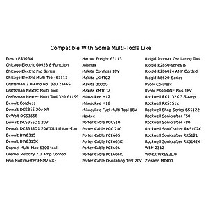 XXGO 51 Pcs Oscillating Finger Sanding Pad Sandpaper for Multi Tools Compatible with Bosch Chicago Craftsman Dremel Fein Harbor Freight Makita Milwaukee Porter Cable Ridgid XG3051A