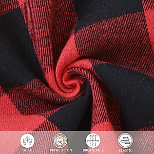 Preemie Newborn Baby Boy Christmas Clothes Buffalo Plaid Outfit Long Sleeve Baby Bear Romper Bodysuit + Long Red Tartan Pants + Xmas Red Plaid Hat 3Pcs Clothing Sets