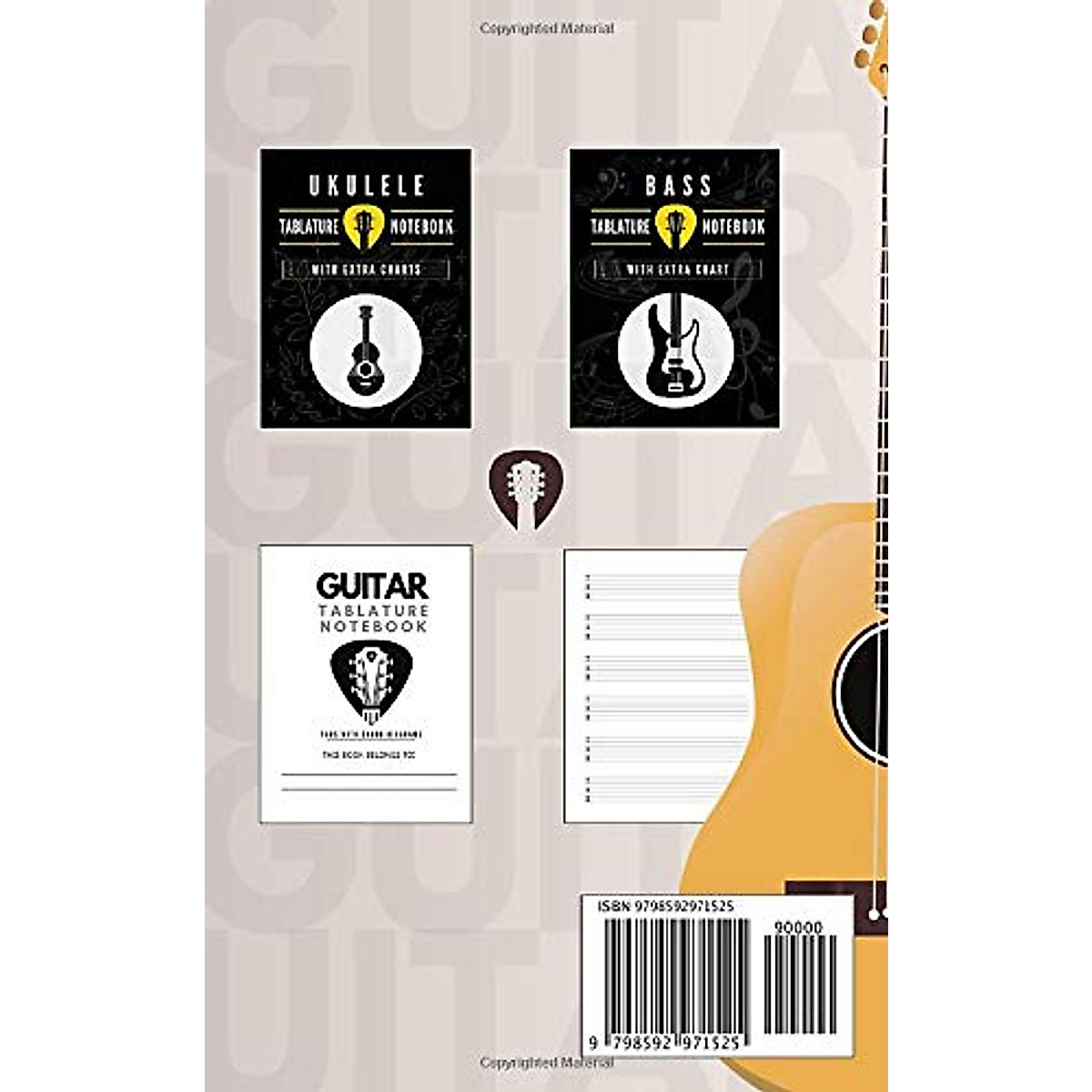 Guitar Tablature Notebook: Blank Guitar Tablature Paper, Standard Tab Manuscript Paperback for Beginners and Advanced Musicians
