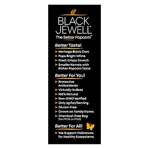Black Jewell Gourmet Microwave Popcorn, Touch of Butter, 10.5 Ounces (Pack of 6)