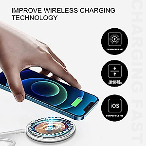 TXQULA Magnetic Wireless Charger,15W【Apple MFi Certified】 MagSafe Charger Magnetic Fast Wireless Charger Compatible with iPhone 14/14 Plus/14 Pro/14 Pro Max/13/12/11 (Without Adapter)